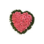Buy Blooms Bouquets Flower Bouquet 40 Pink Roses Heart Stand 1 Pc ...
