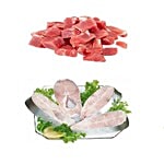 Buy Fresh N Fresh Combo Mutton Currycut With Bone Rawas Fish Slices 1 ...