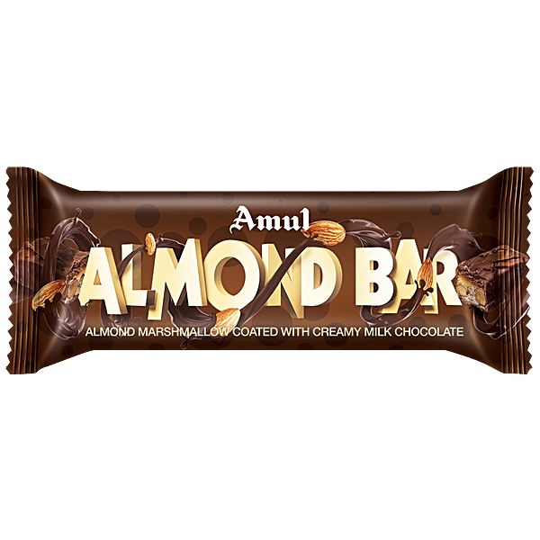 Buy Amul Almond Bar - Almond Marshmallow Coated Creamy Milk Chocolate ...