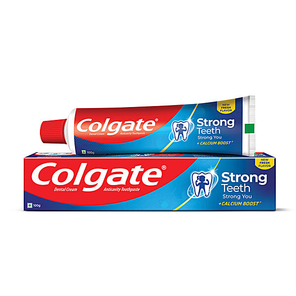 Buy Colgate Toothpaste - Strong Teeth, Dental Cream, Anti Cavity 100 gm ...