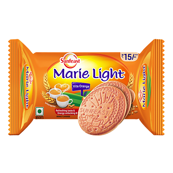 Buy Sunfeast Marie Light Biscuit Orange 120 Gm Pouch Online at the Best ...