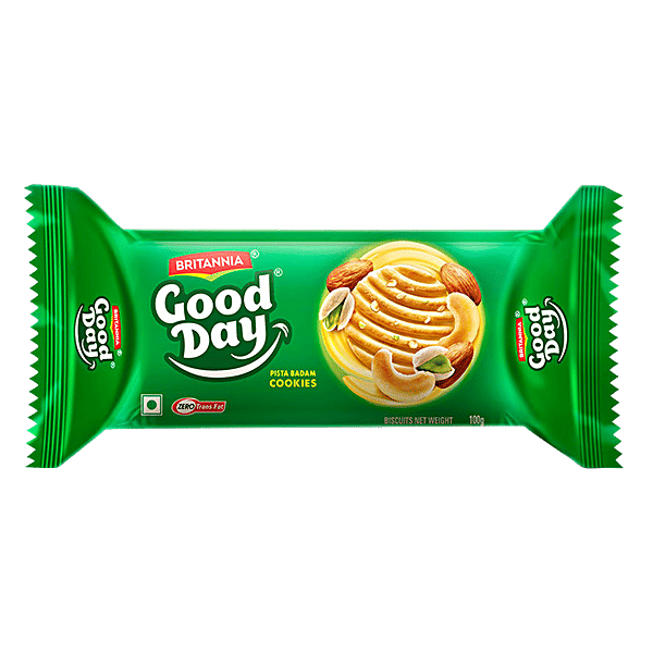 Buy Britannia Good Day Cookies Rich Pista Badam 100 Gm Pouch Online at ...
