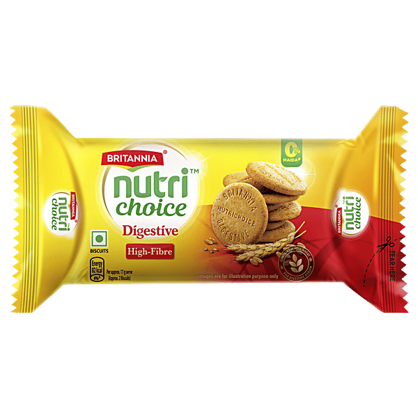 Buy Britannia Nutri Choice Hi Fibre Digestive Biscuits 100 Gm Pouch ...