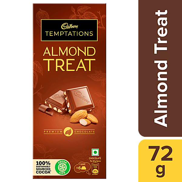 Buy Cadbury Temptations Chocolate Bar Almond Treat 72 Gm Online At Best ...