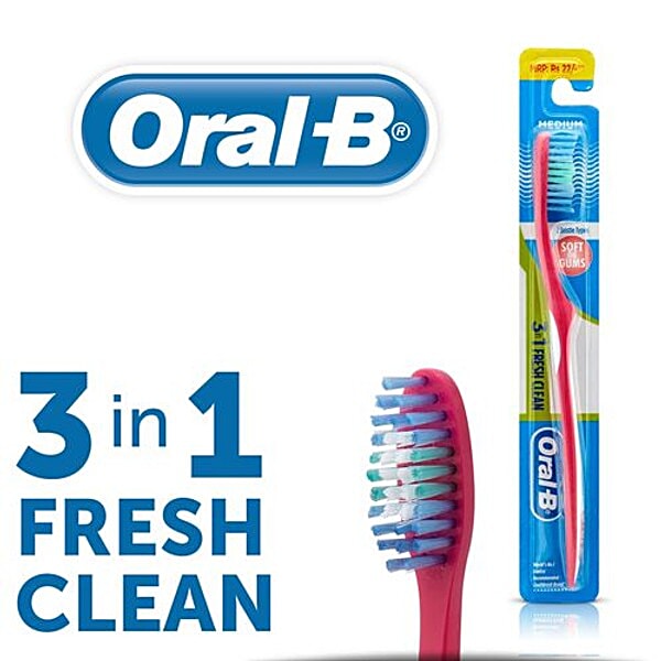Buy Oral B Toothbrush Fresh Clean Medium 1 Nos Pouch Online at the Best Price of Rs 17 - bigbasket