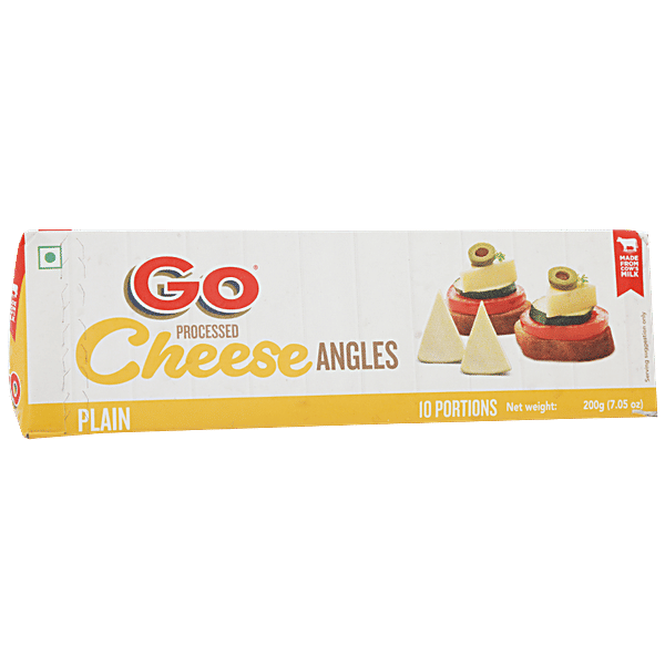 Buy Gowardhan Go Processed Cheese Angles Plain 200 Gm Carton Online at ...