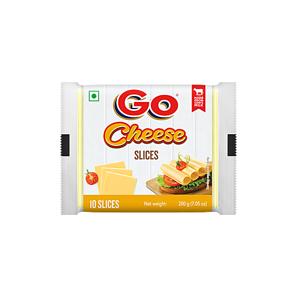 Buy Gowardhan Cheese Slice Plain 200 Gm Pouch Online at the Best Price ...
