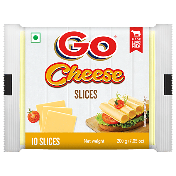 Buy Gowardhan Cheese Slice Plain 200 Gm Pouch Online at the Best Price ...