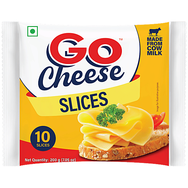 Buy Gowardhan Cheese Slice Plain 200 Gm Pouch Online at the Best Price ...