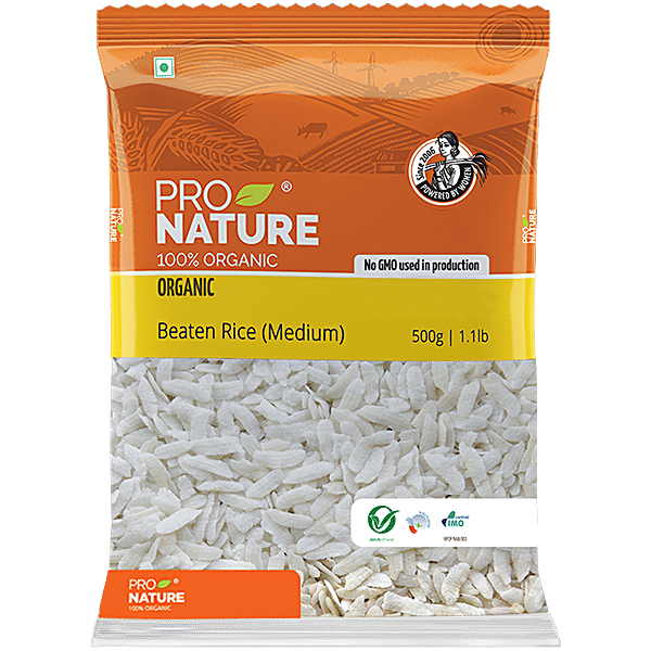 Buy Pro Nature Organic Beaten Rice 500 Gm Pouch Online At Best Price of ...