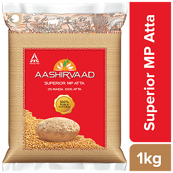 Buy Aashirvaad Aashirvaad Atta Mp 1 Kg Online at the Best Price of Rs ...