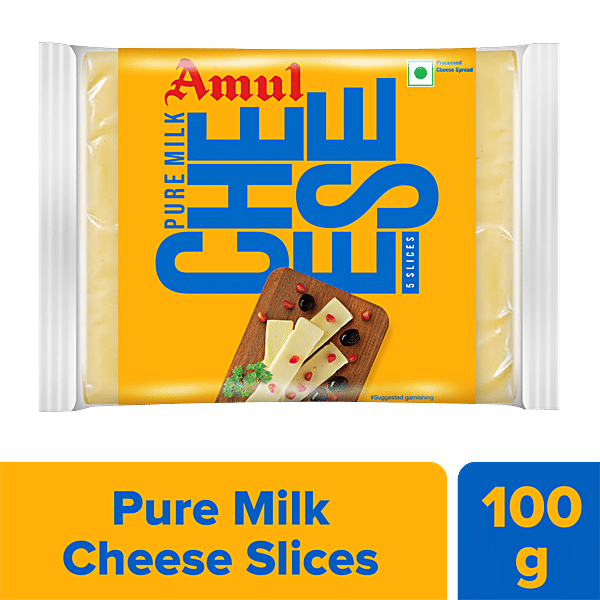 Buy Amul Cheese Slices - Rich In Protein, Wholesome, No Added Sugar 100 ...