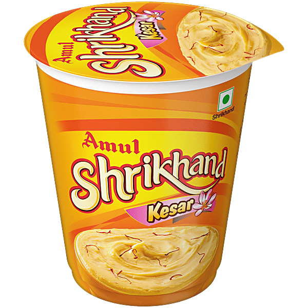 Buy Amul Shrikhand Kesar 500 Gm Cup Online At Best Price of Rs 130 ...