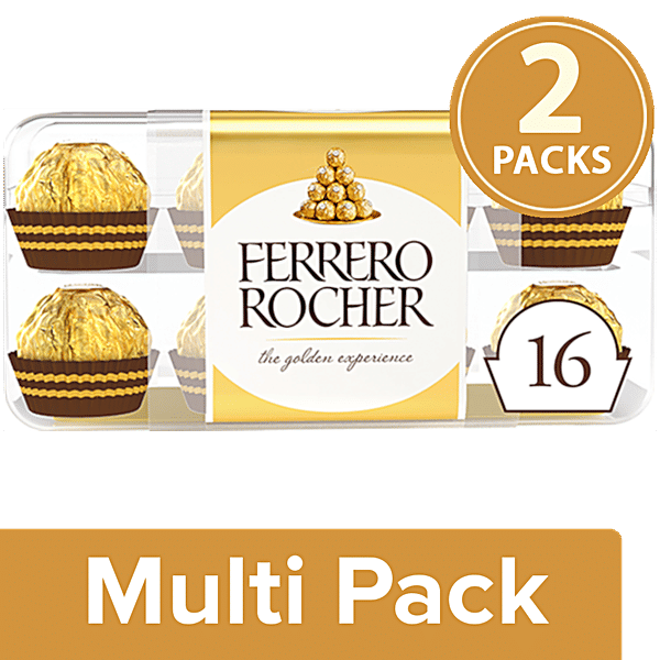 Buy Ferrero Rocher - Chocolate (16 Pcs) 2x200 gm (Multipack) Online at ...