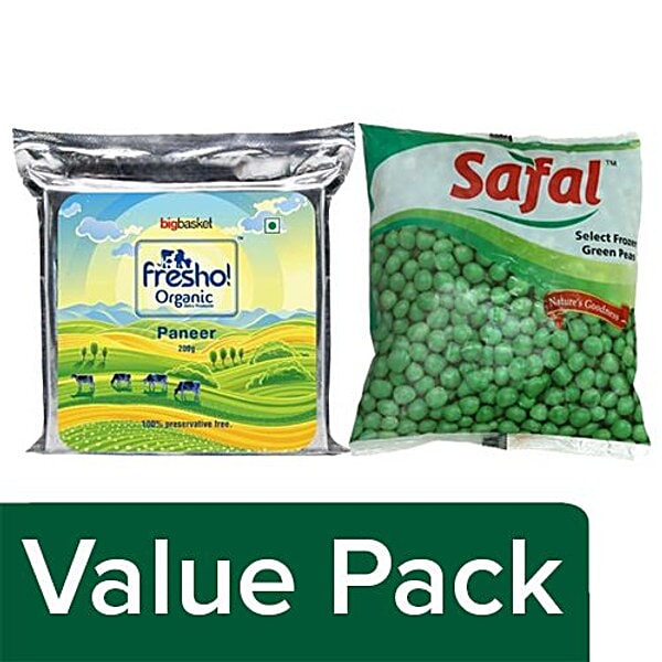 Buy bb Combo Fresho Organic Paneer Home Style - Fresh + Safal Frozen ...