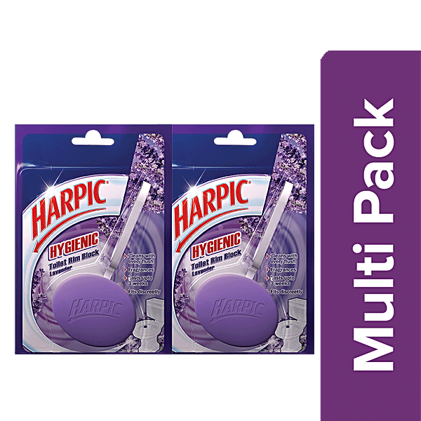 Buy Harpic Hygienic Toilet Rim Block - Lavender 2x26 gm (Multipack ...