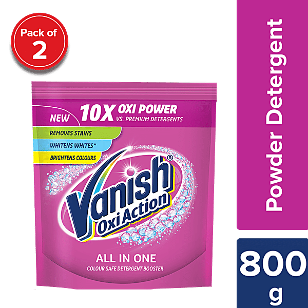 Buy Vanish Laundry Stain Removal Powder - Additive 2x400 gm (Multipack ...