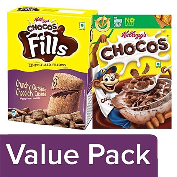Buy Kelloggs Chocos Fills 250 Gm + Chocos 375 Gm Combo (2 Items) Online ...