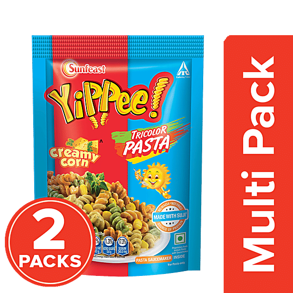 Buy Sunfeast YiPPee! Tricolor Pasta - Soft & Tasty Suji/Rawa, Creamy ...