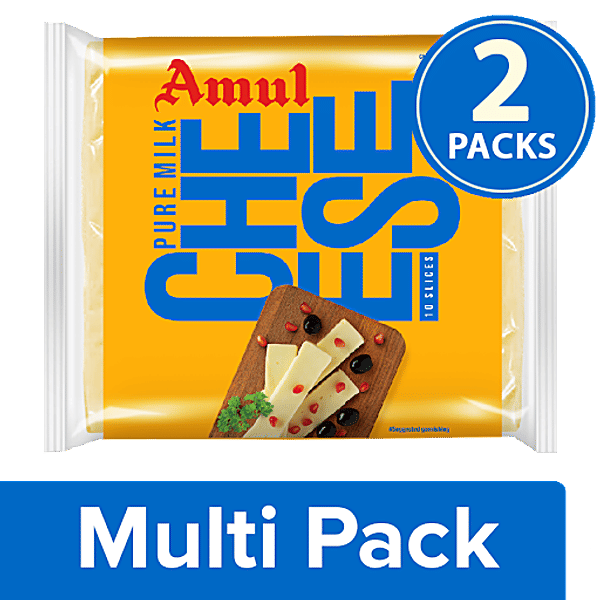Buy Amul Cheese Slices - Rich In Protein, Wholesome, No Added Sugar ...