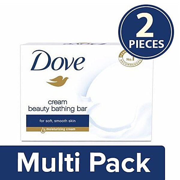 Buy Dove Cream Beauty Bathing Bar 2x75 gm (Multipack) Online at Best ...
