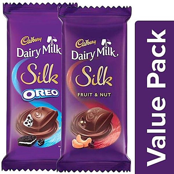 Buy Cadbury Dairy Milk Silk Oreo 130G + Silk Fruit & Nut 137G Combo (2 ...