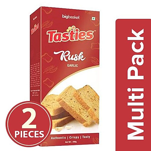 Buy Tasties Rusk - Garlic 2x200 gm (Multipack) Online at Best Price. of ...