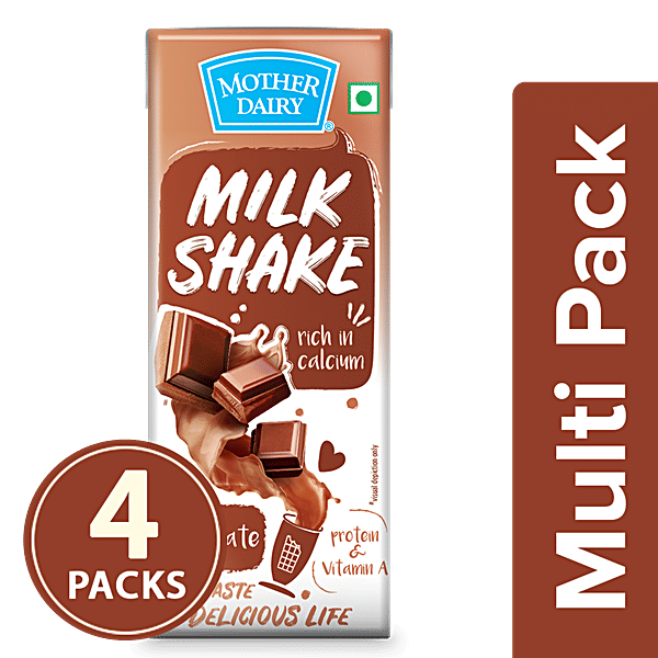Buy mother dairy Milk Shake - Chocolate Carton 4x200 ml (Multipack ...