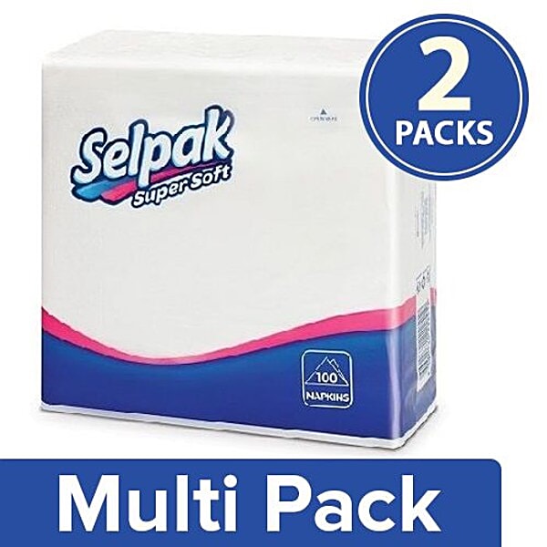 Buy Selpak Imported 2Ply Super Soft Luncheon Napkin Paper Tissue 2X100 ...