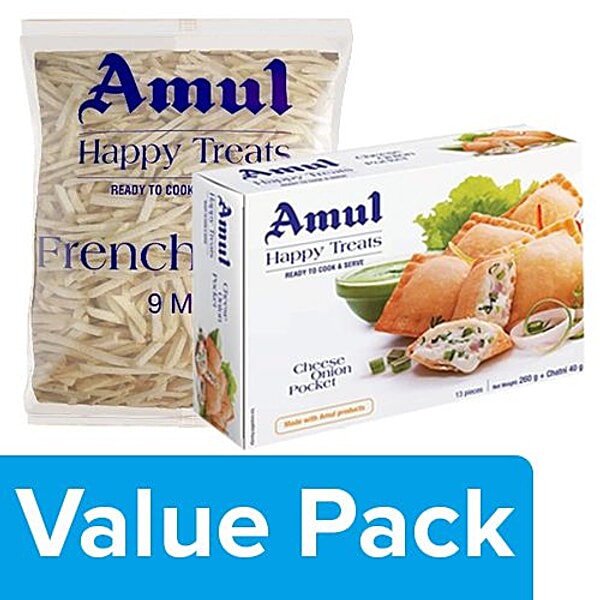 Buy Amul Happy Treats French Fries 25Kg Ready To Cook Serve Cheese ...