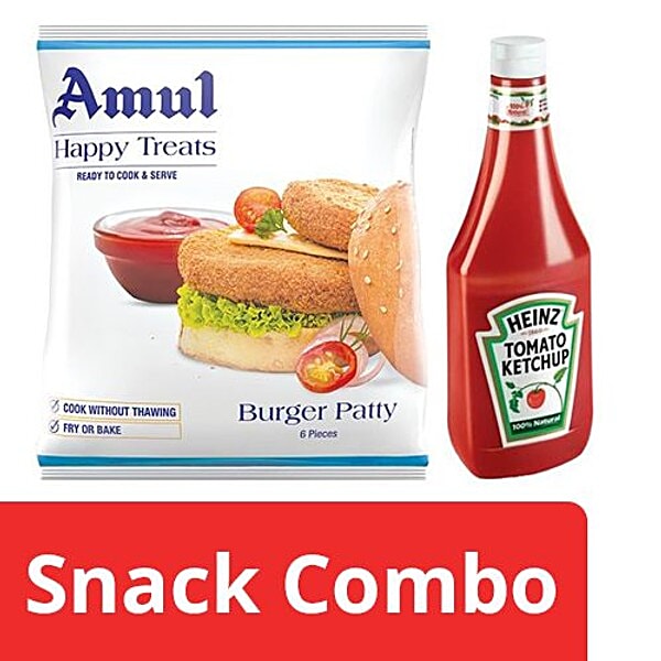Buy Bb Combo Heinz Ketchup Tomato 900 Gm Amul Happy Treats Veg Burger ...