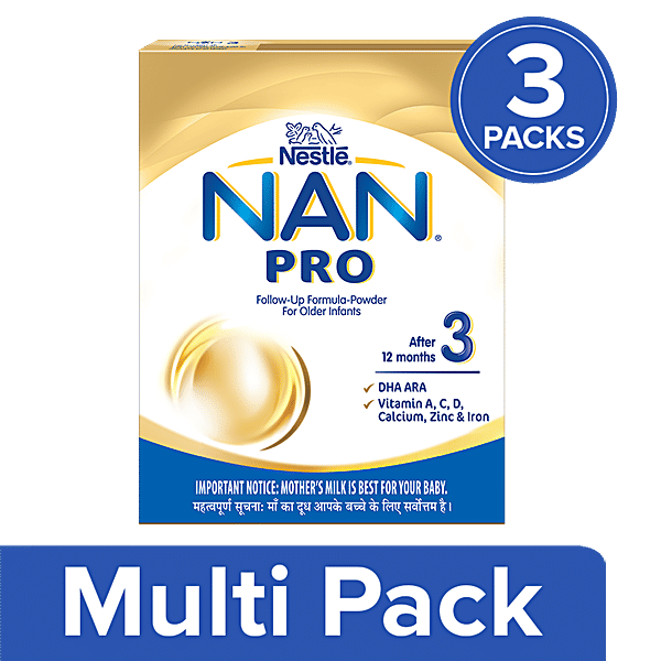 Buy Nestle Nan Pro 3 Follow-Up Formula Powder - After 12 Months, Stage ...