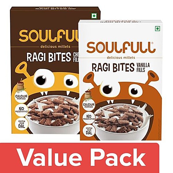 Buy Tata Soulfull Ragi Bites - Choco Fills 250 gm + Ragi Bites ...