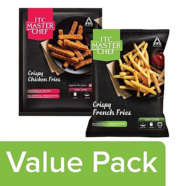Buy ITC Master Chef Crispy French Fries 400 gm + Chicken Fries - Crispy 280 gm Online at Best ...