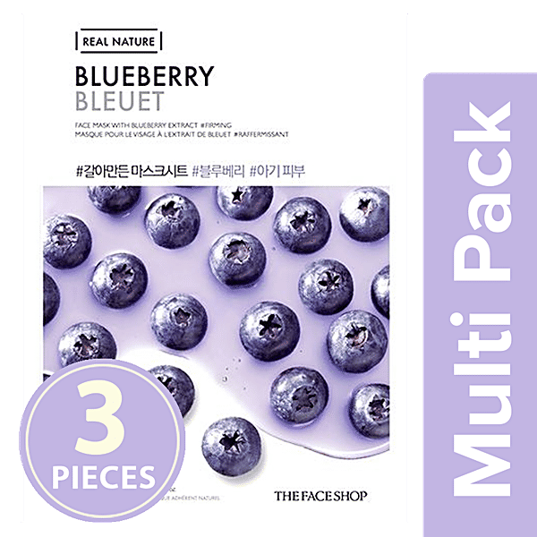 Buy The Face Shop Real Nature Blueberry Face Mask Online at Best Price ...