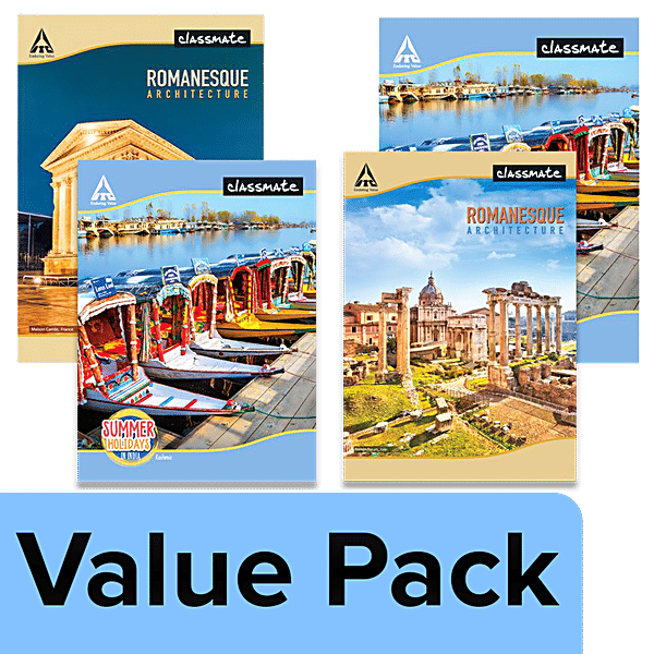 Buy Classmate Notebook:A4,Ruled,140Pg+A4,Unruled,140Pg+KS,Ruled,172Pg ...