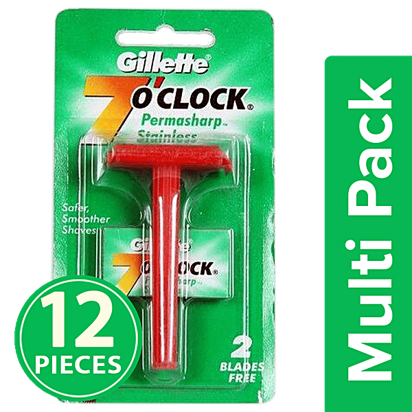 Buy Gillette 7 O' Clock Permasharp Stainless Blade Online at Best Price ...