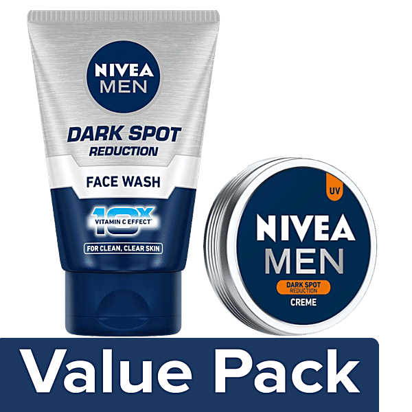 Buy NIVEA Men Dark Spot Reduction Combo: Face Wash + Creme - Clean, Clear Skin Online at Best ...