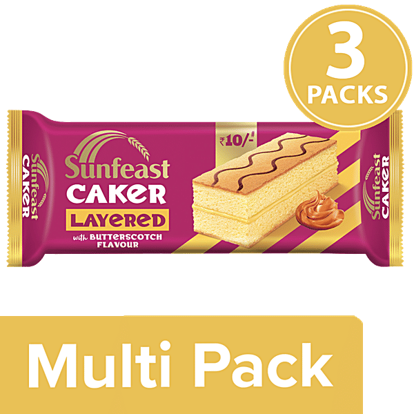 Buy Sunfeast Caker Layered Cake - Butterscotch Online at Best Price of ...