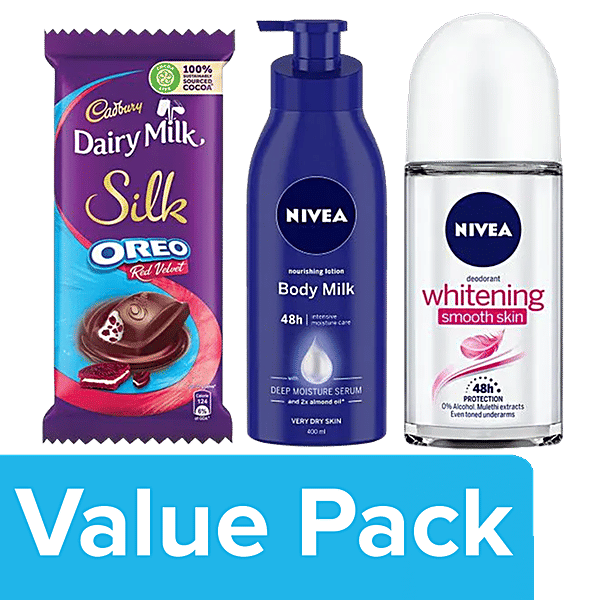 Buy bb Combo Nivea x Cadbury Valentines: Body Lotion, Women's Roll On ...