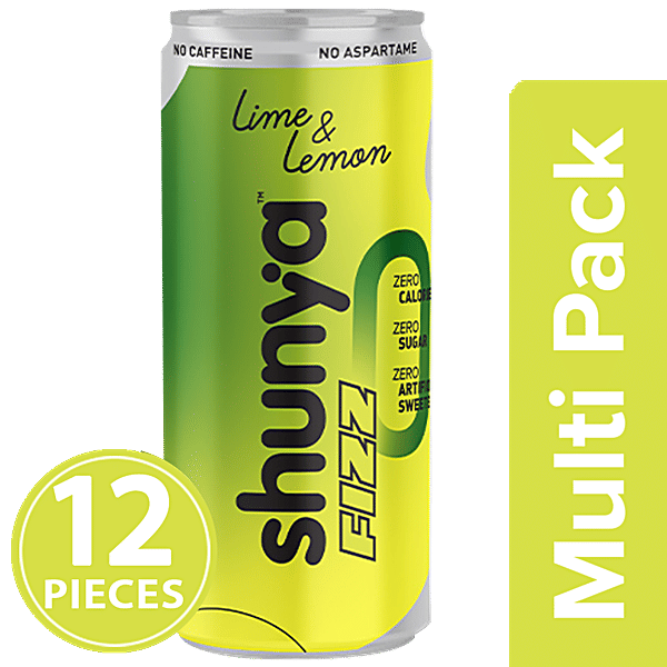 Buy Shunya Fizz Lime & Lemon - Guilt-Free Soft Drink With Zero Sugar ...