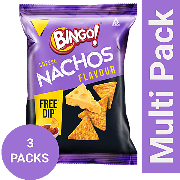 Buy Bingo! Nachos - Cheese Flavour, With Free Dip Online at Best Price ...