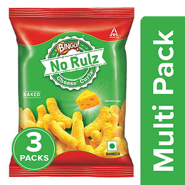 Buy Bingo! No Rulz Cheese Curlz Corn Puffs Online at Best Price of Rs ...