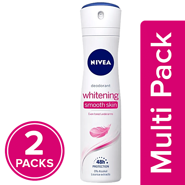 Buy NIVEA Whitening Smooth Skin Women Deodorant For 48h Protection ...
