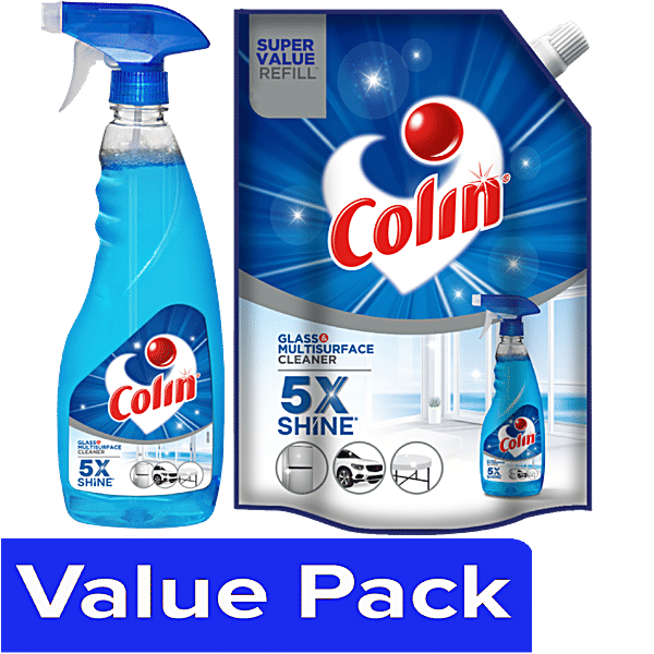 Buy Colin Glass & Surface Cleaner Liquid Spray, Regular Refill 1 L ...