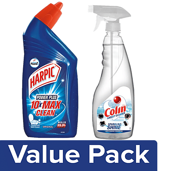 Buy bb Combo Harpic Toilet Cleaner Liquid, Original 500 ml + Colin ...