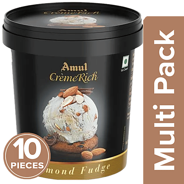 Buy Amul Ice Cream - Rich Almond Fudge Online at Best Price of Rs 450 ...