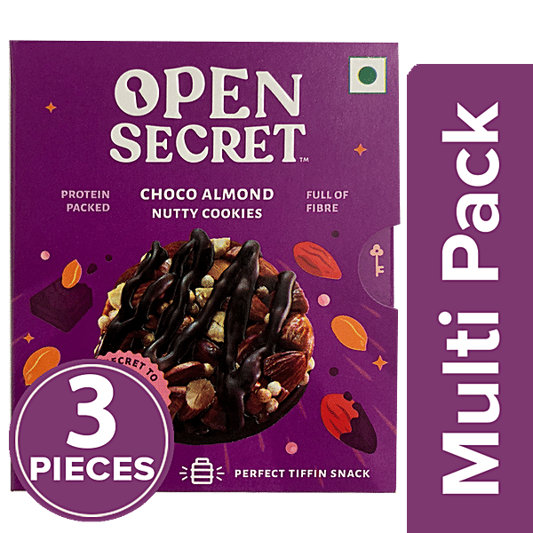 Buy Open Secret Nutty Cookies - Choco Almond, No Added Maida, 40-50% ...
