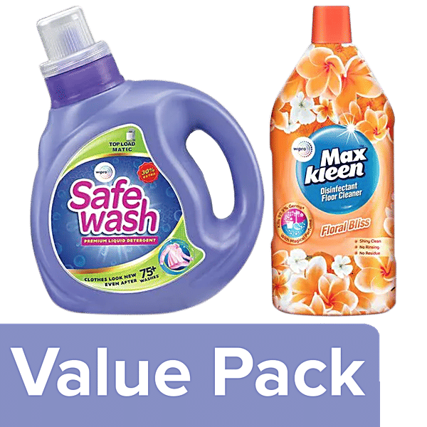 Buy bb Combo Safewash Top Load Matic Liquid Detergent, 1 kg + Maxkleen ...