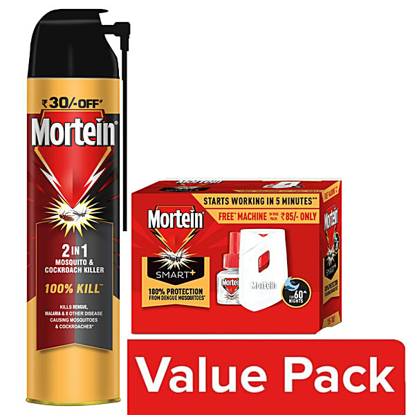 Buy Mortein Insta Mosquito Repellent Machine, 35 ml + 2-In-1 Insect ...